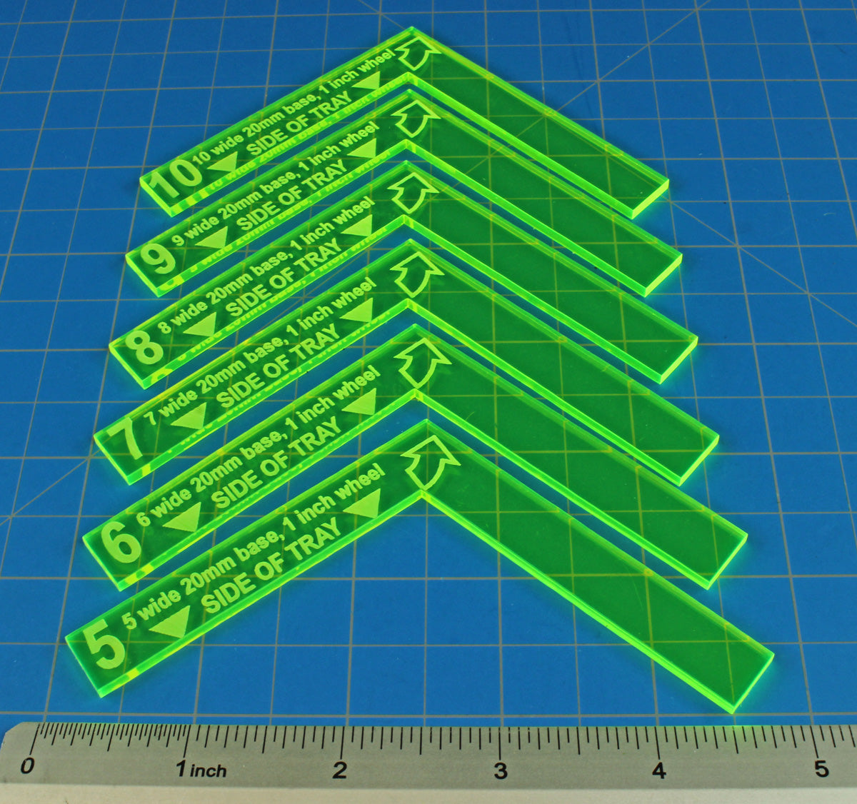 Fantasy Battle Wheels for 20mm Bases Fluorescent Green 6