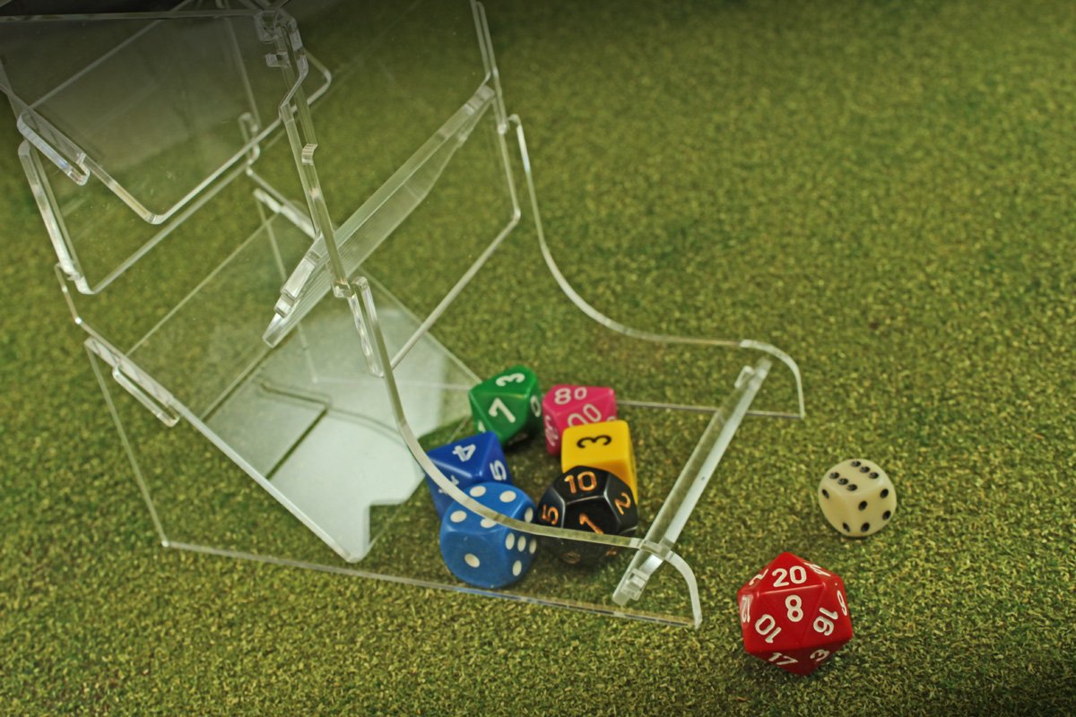 Fluorescent Blue Dice Tower