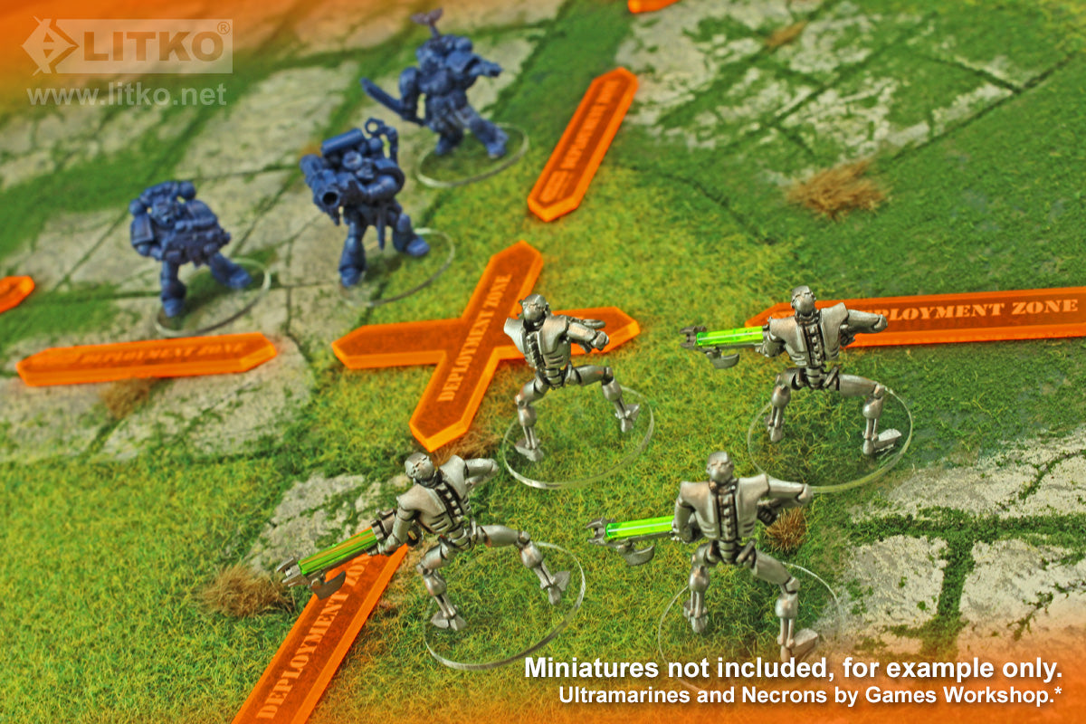 Deployment Zone Template Set Fluorescent Orange 9