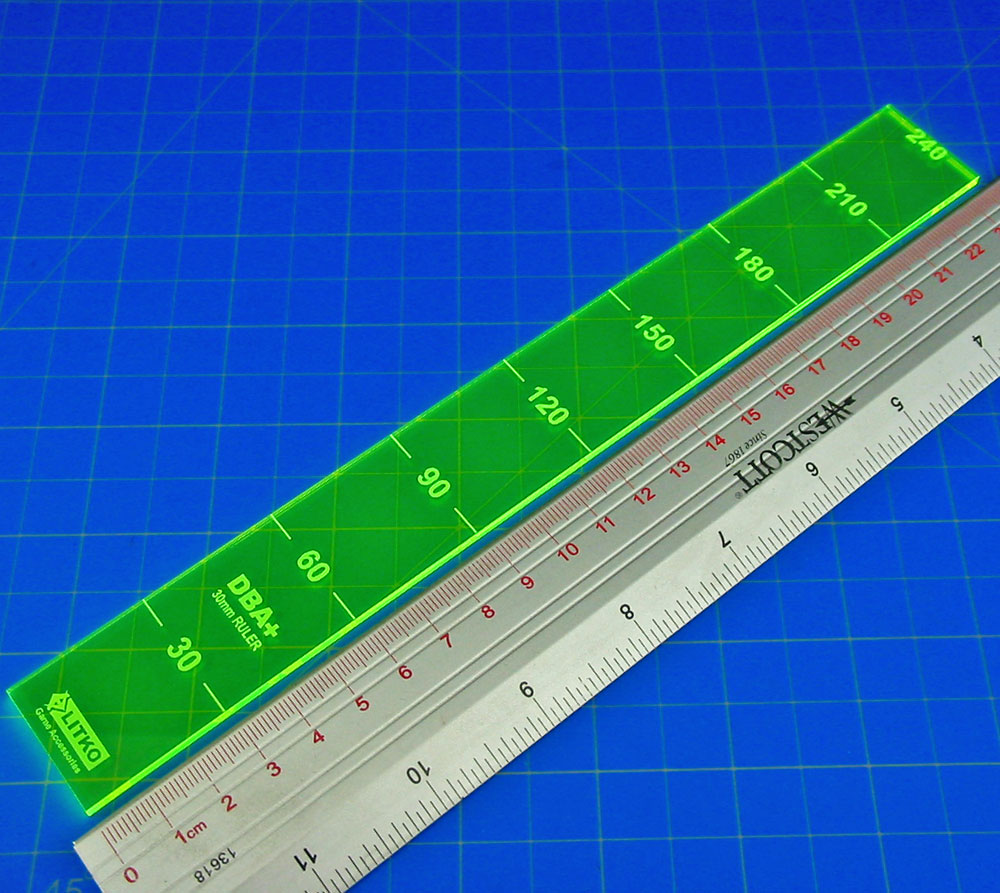 30mm Ruler DBA Fluorescent Green