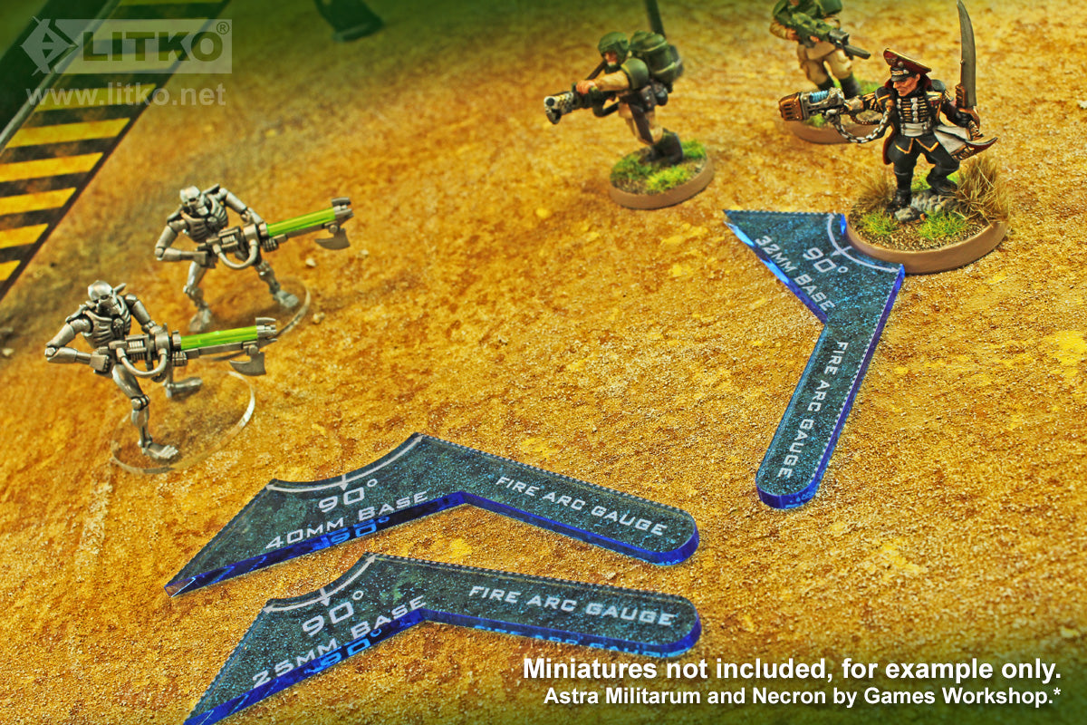 90 Fire Arc Gauge Set Fluorescent Blue 3