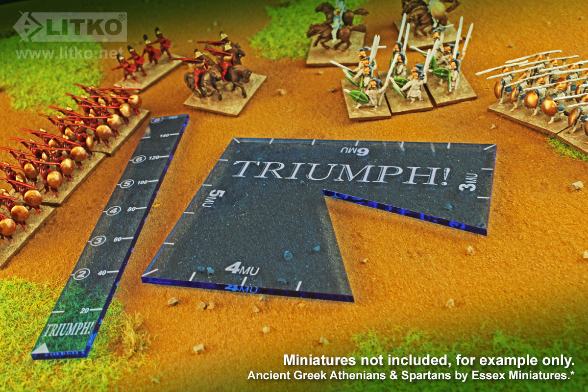 Ruler and Notch Gauge Set TRIUMPH Fluorescent Blue 2