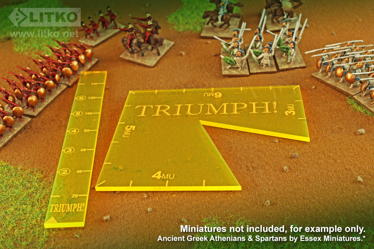 Ruler and Notch Gauge Set TRIUMPH Fluorescent Yellow 2