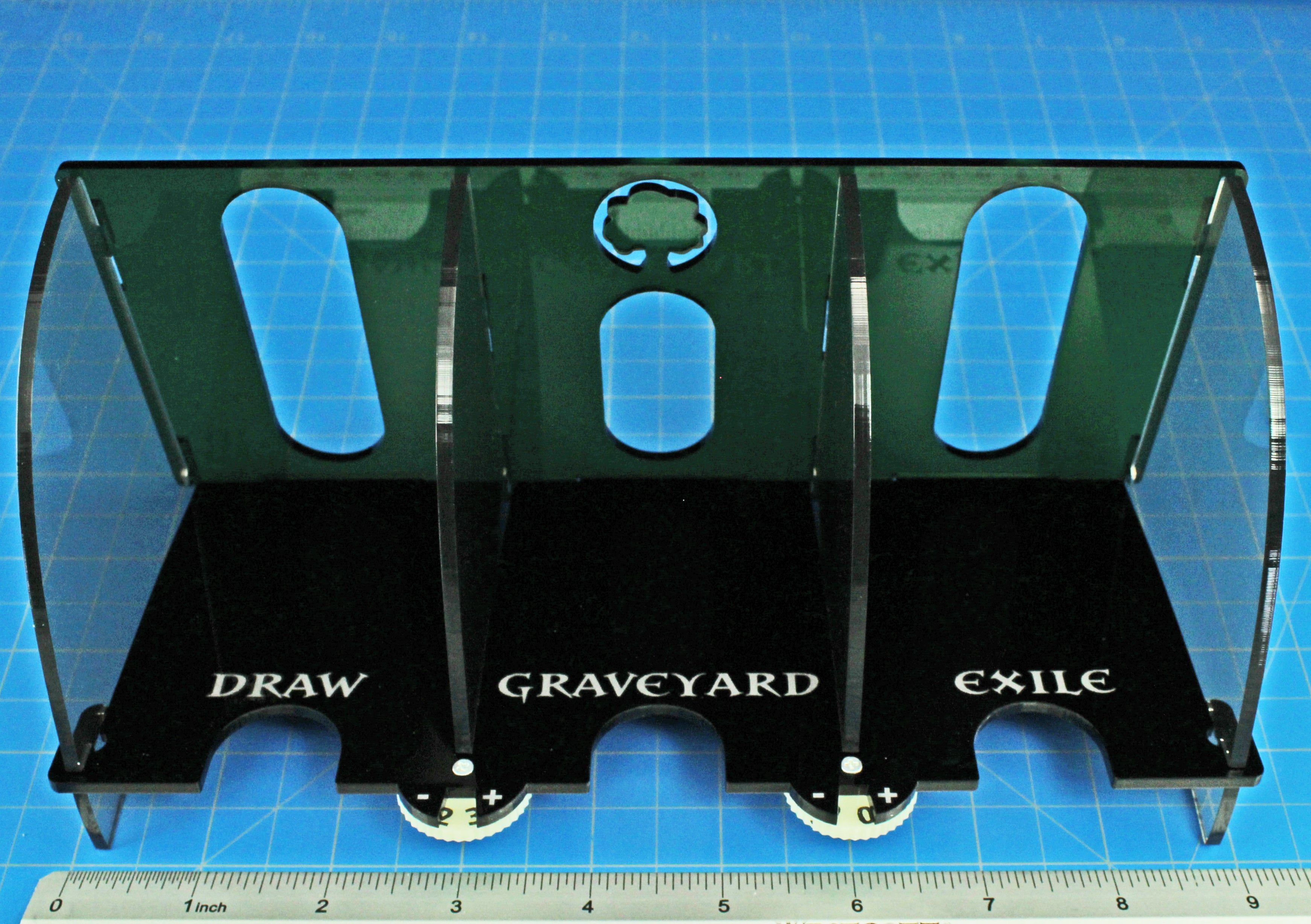 Card Deck Tray with Life Count Dials MtG Green