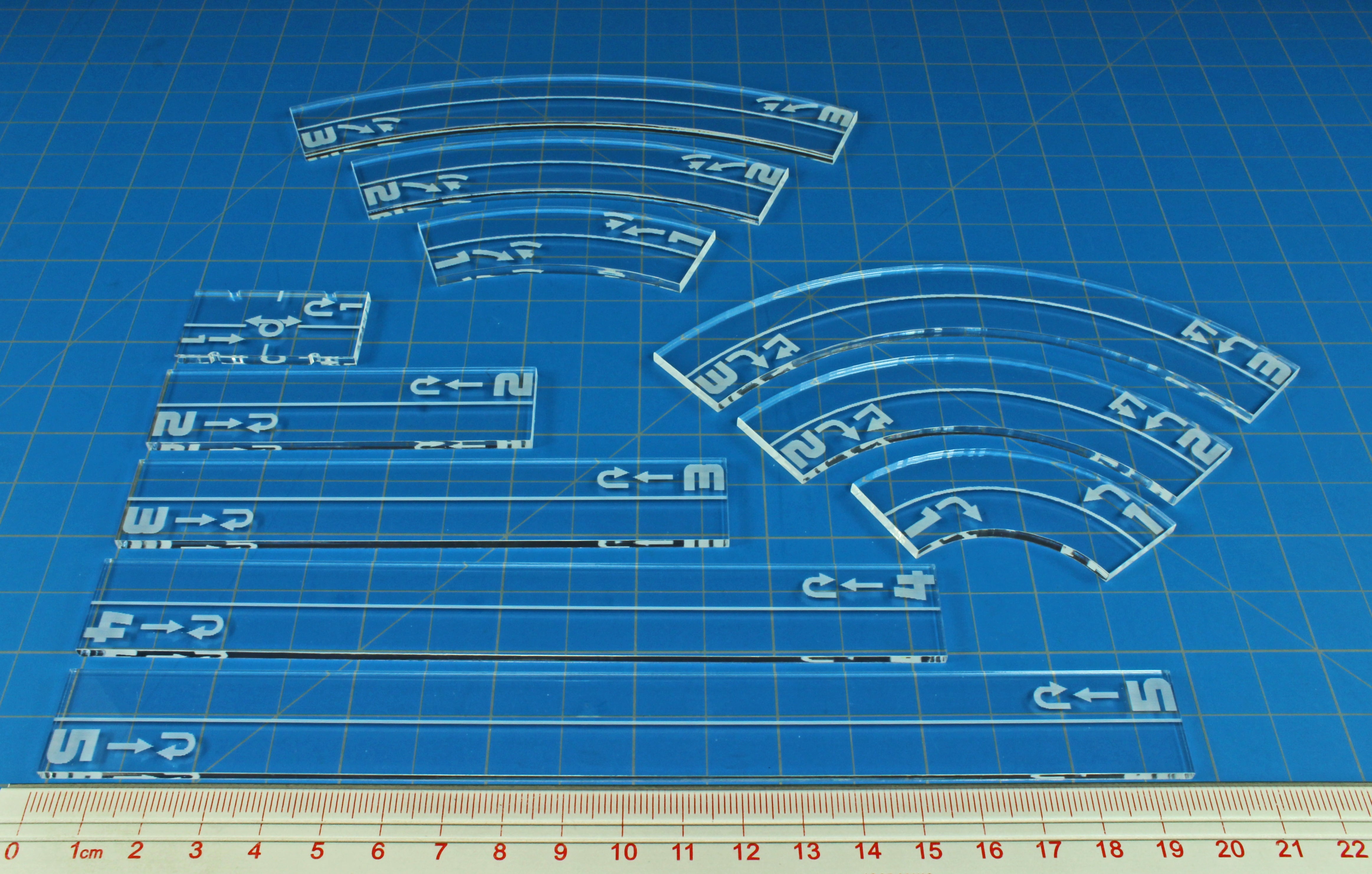 Space Fighter 2nd Ed Basic Maneuver Gauge Set Clear 11