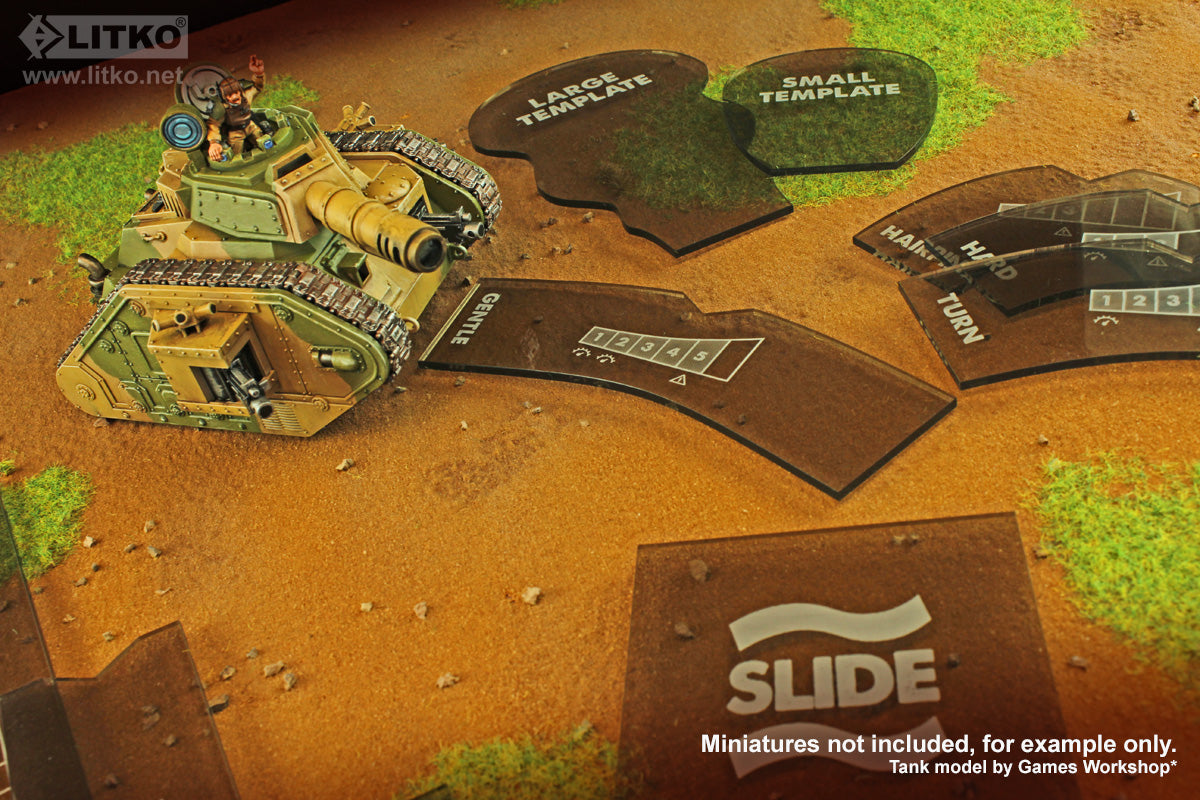 Gaslands 28mm Scale Template Set Translucent Bronze 12