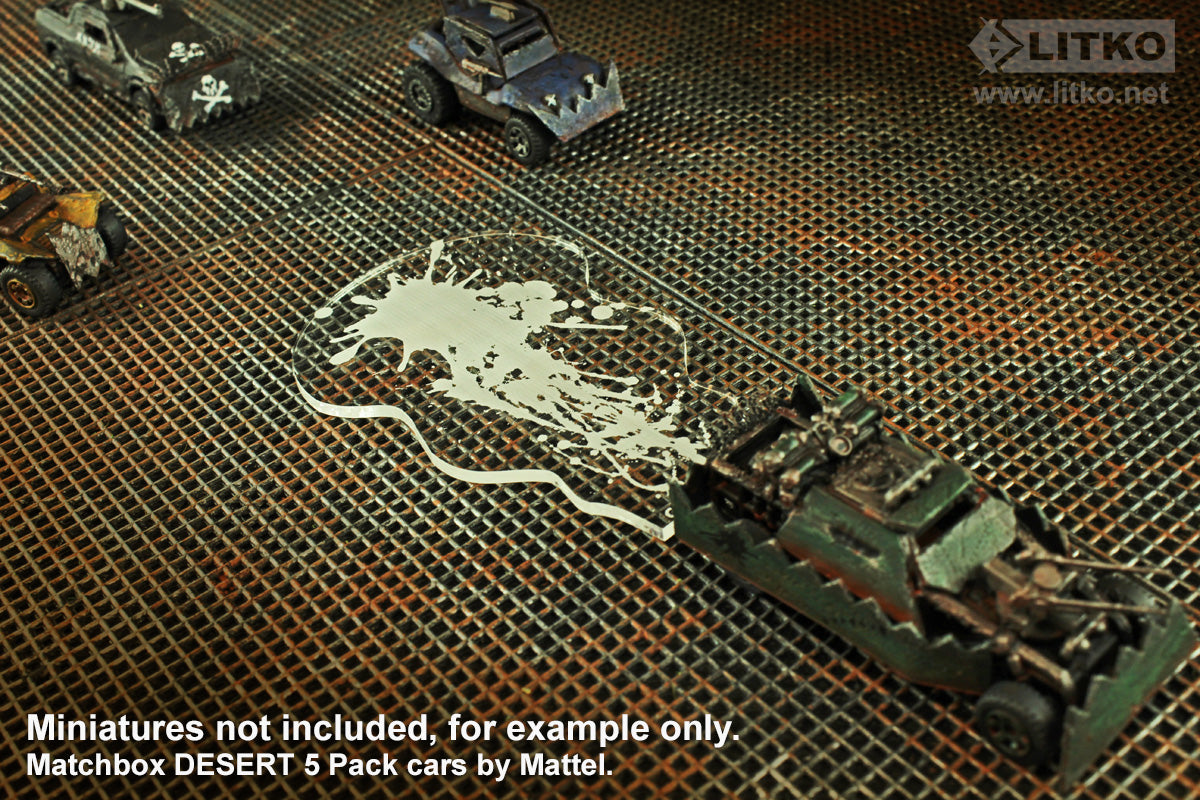 Glue Splatter Template Gaslands Clear