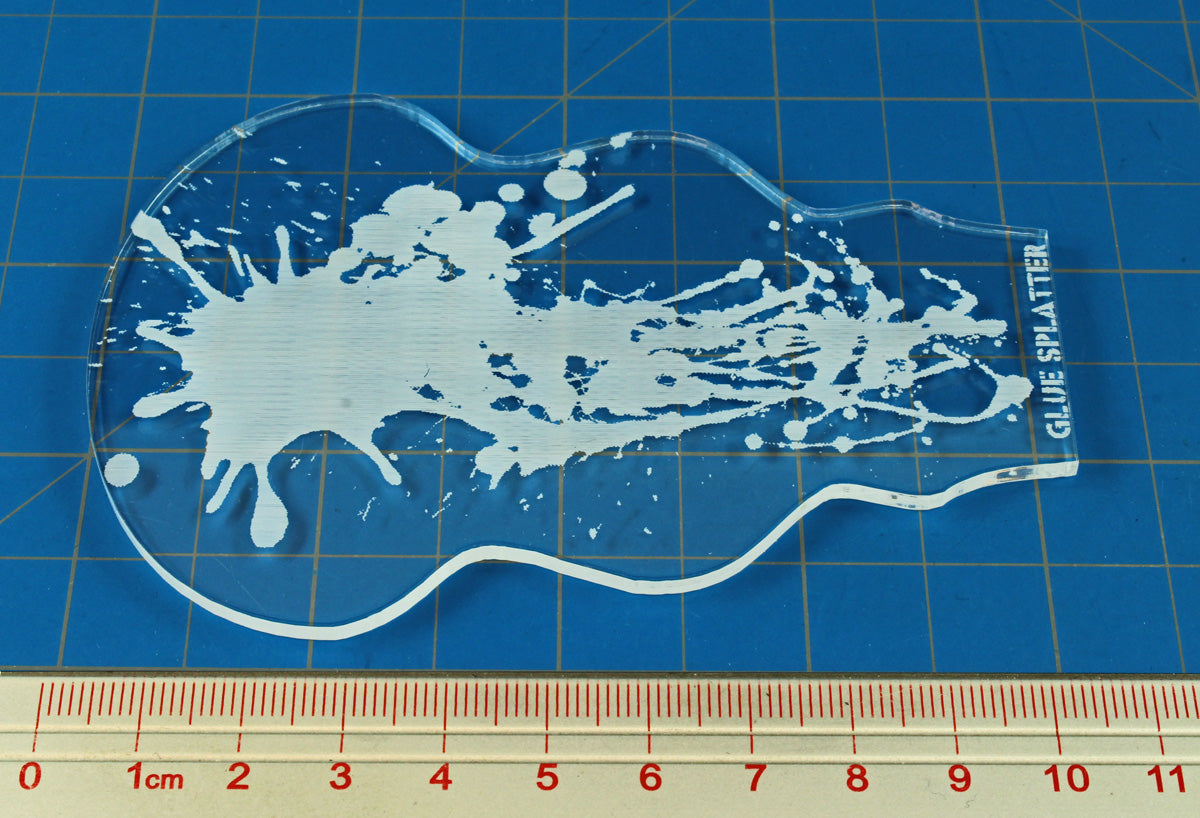 Glue Splatter Template Gaslands Clear