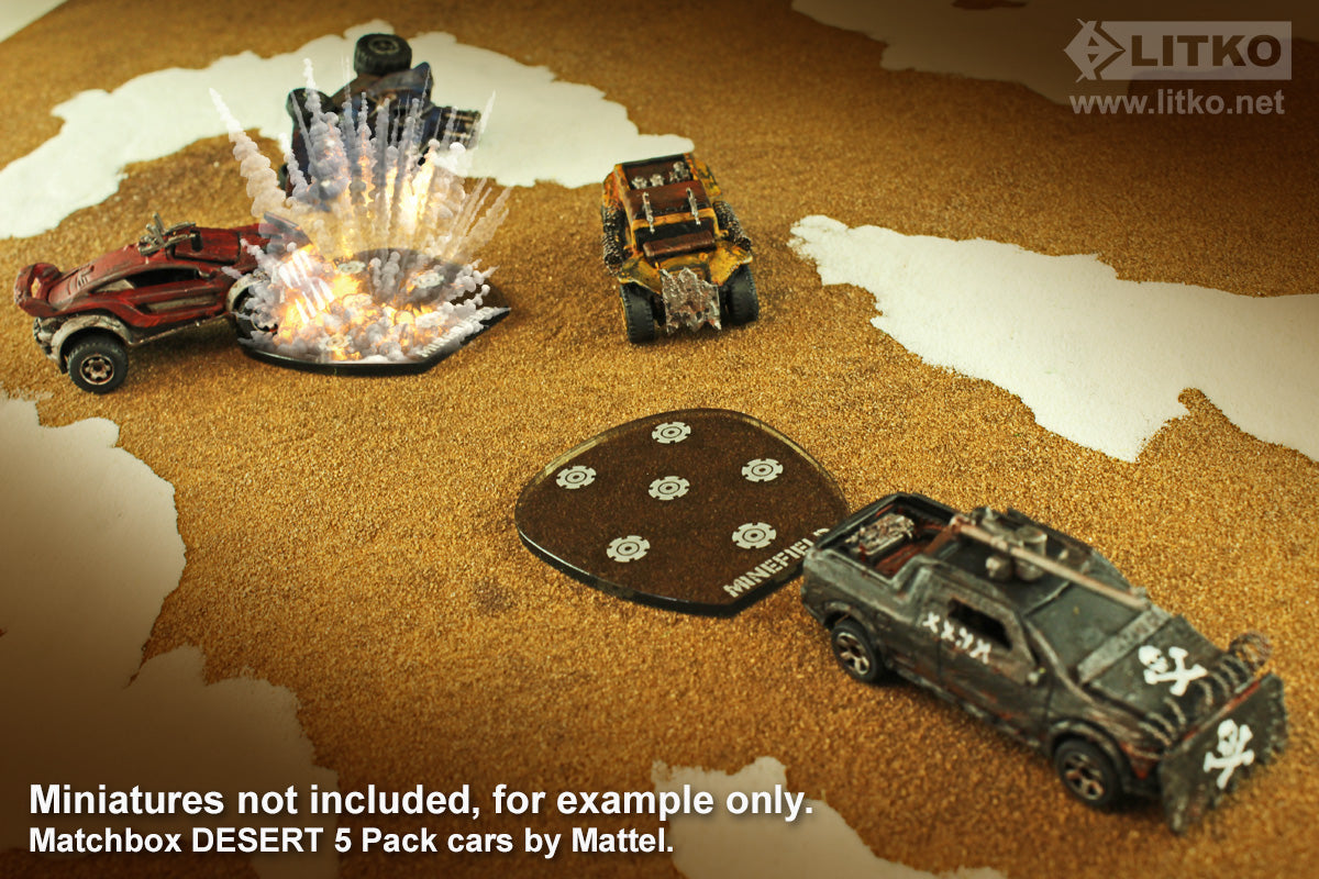 Minefield Templates Gaslands Transparent Bronze 2