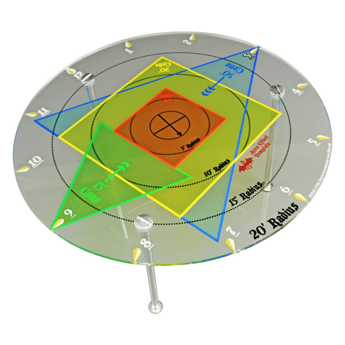 Premium Printed Elevated RPG Damage & Spell Template