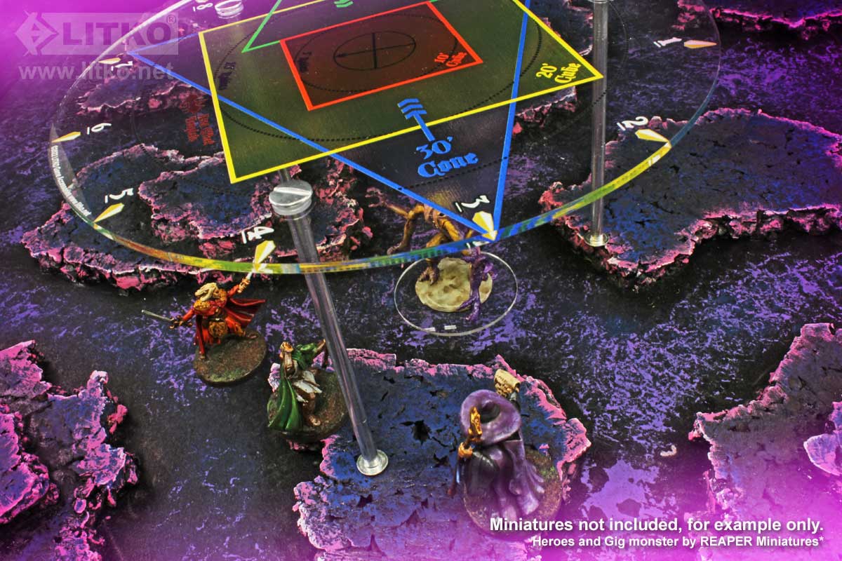Premium Printed Elevated RPG Damage & Spell Template