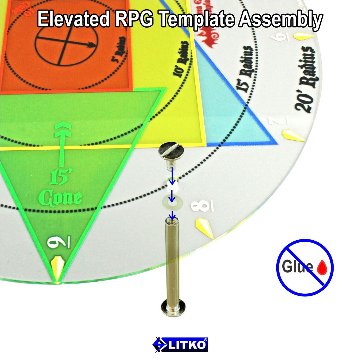 Premium Printed Elevated RPG Damage & Spell Template