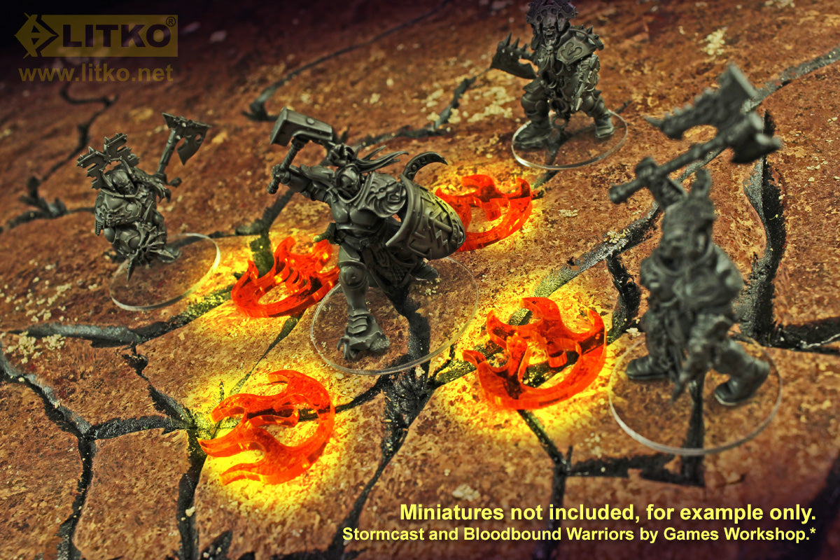 Large Fire Tokens Fluorescent Amber 10