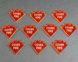 Cover Fire Tokens Fluorescent Amber 10