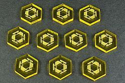 Space Mine Tokens Transparent Yellow 10