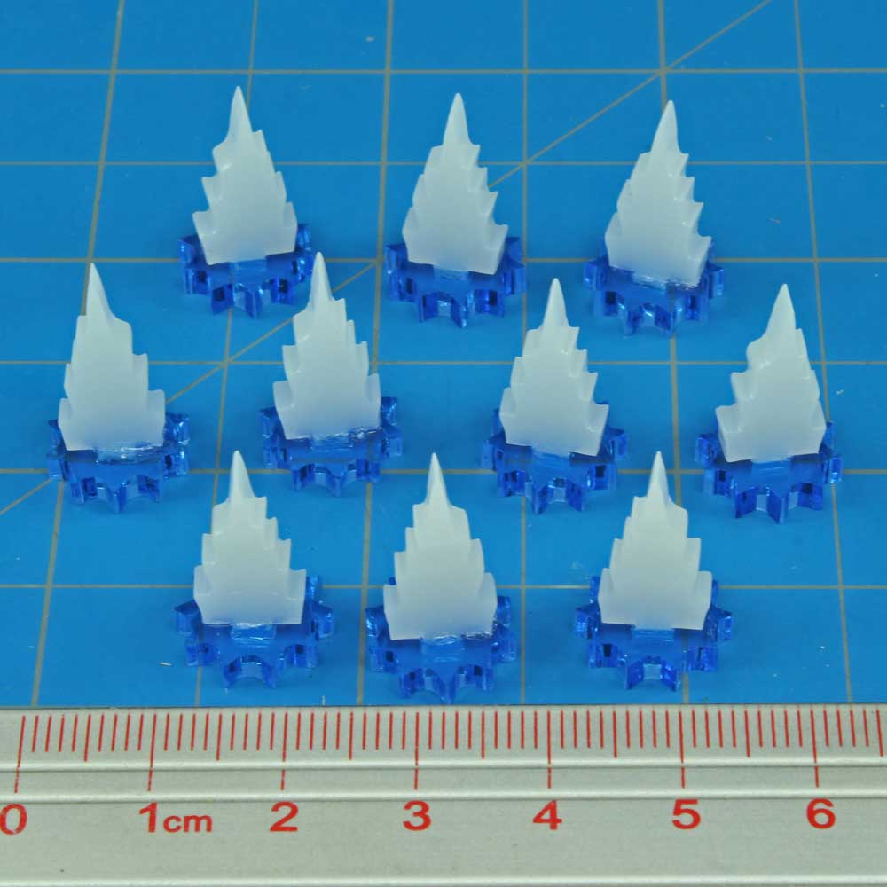 Splash Markers Mini Translucent White & Fluorescent Blue 10