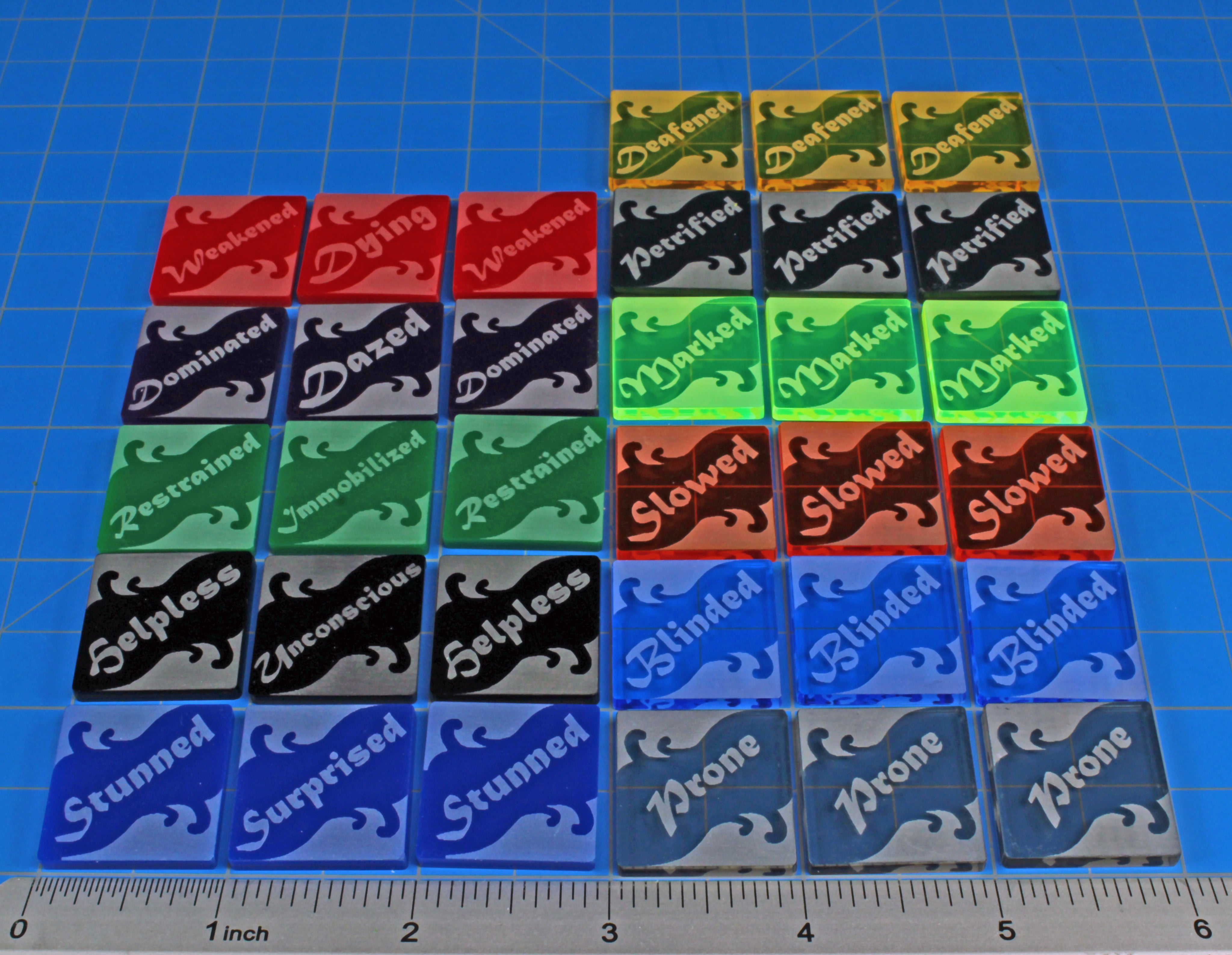 4E Fantasy RPG Condition Game Master Token Set Multi-Color 33