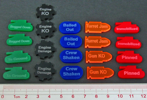 Tank Command Token Set Multi Colored 20