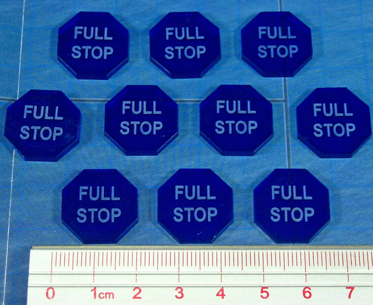 Full Stop Tokens Transparent Blue 10