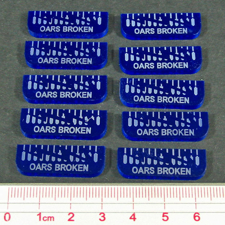 Oars Broken Tokens Translucent Blue 10