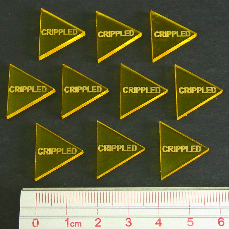 Crippled Tokens Transparent Yellow 10