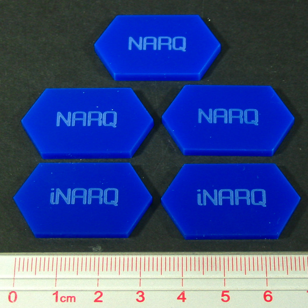 Mecha Combat Double-Sided NARQ/iNARQ Tokens Blue 5