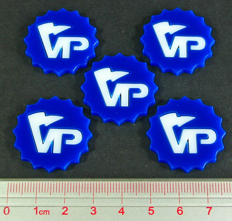 Deluxe Victory Point Tokens White/Blue 5