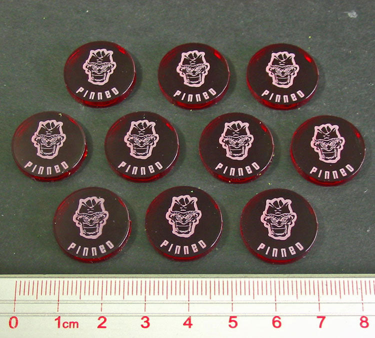 Disposable Heroes Pinned Tokens Transparent Red 10