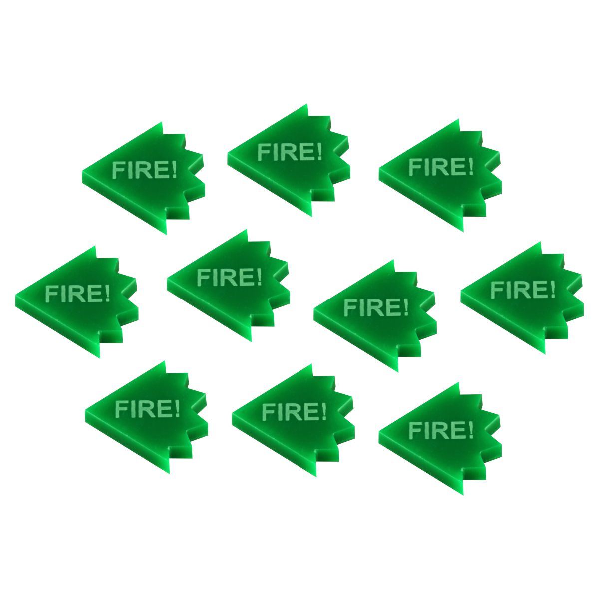 Fire Tokens Green 10