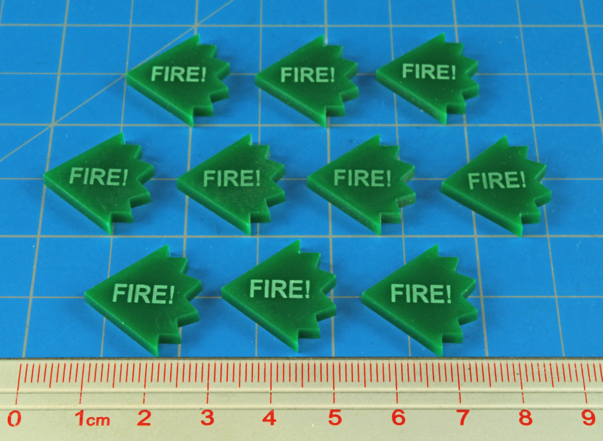 Fire Tokens Green 10
