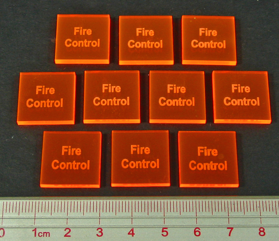 Fire Control Tokens Fluorescent Orange 10