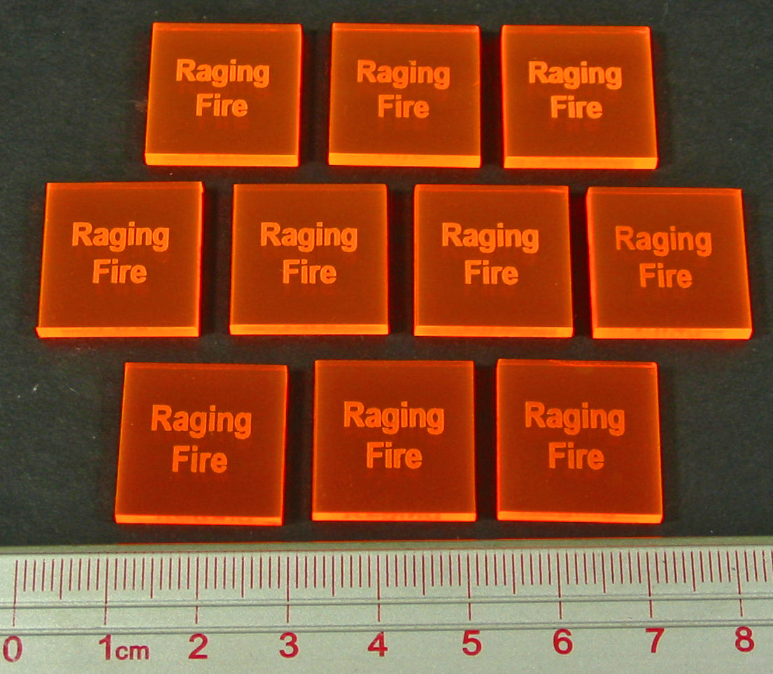 Raging Fire Tokens Fluorescent Orange 10