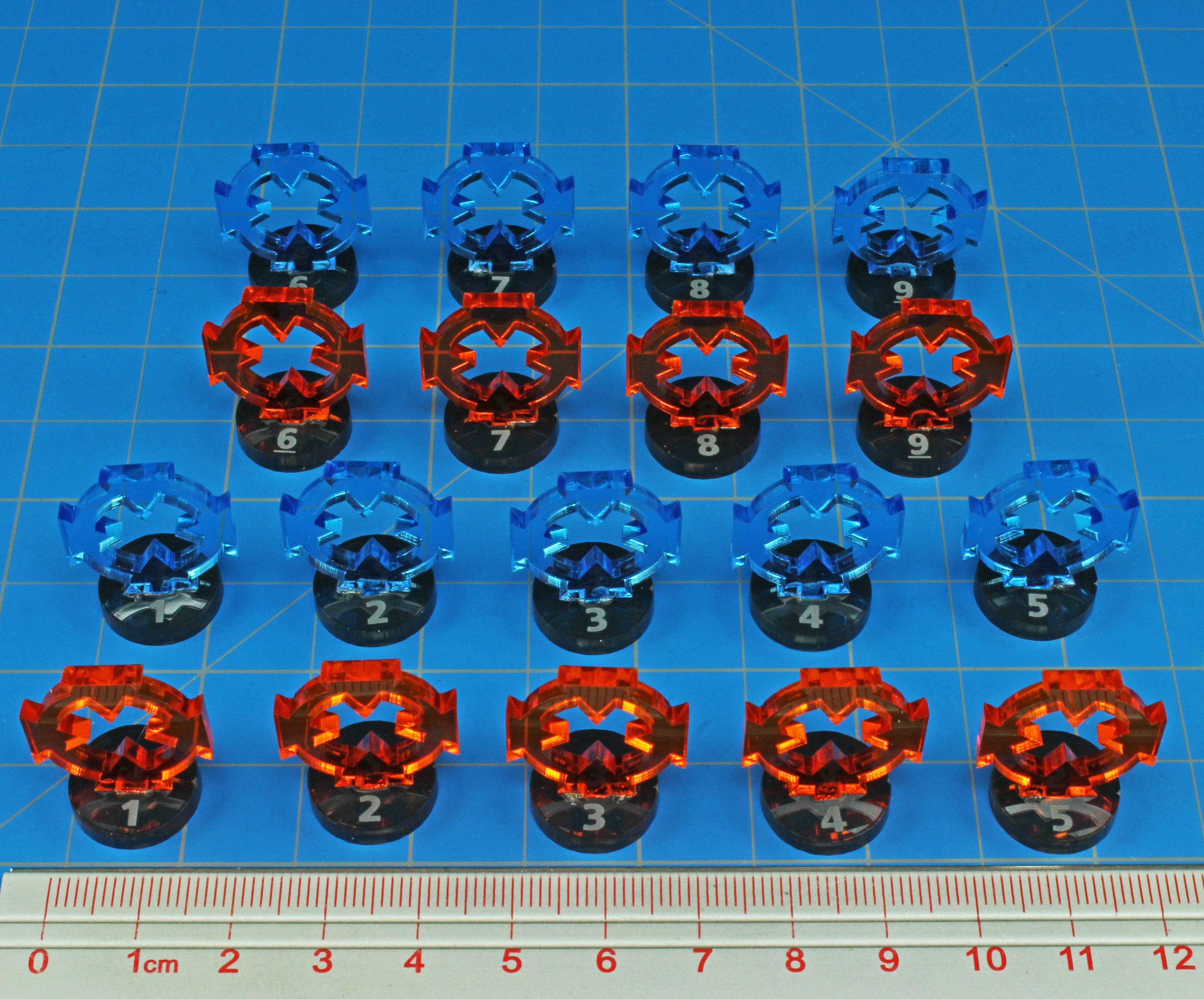 Space Fighter Target Marker Expansion Set 1-9 Fluorescent Blue and ...
