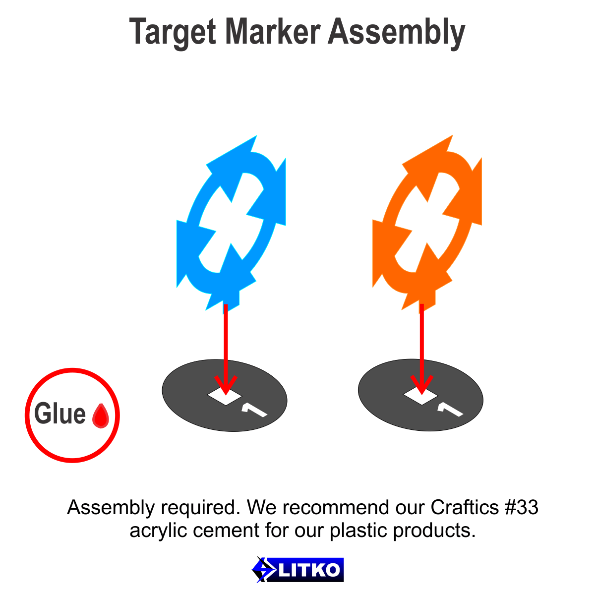 Space Fighter Target Marker Expansion Set 1-9 Fluorescent Blue and ...