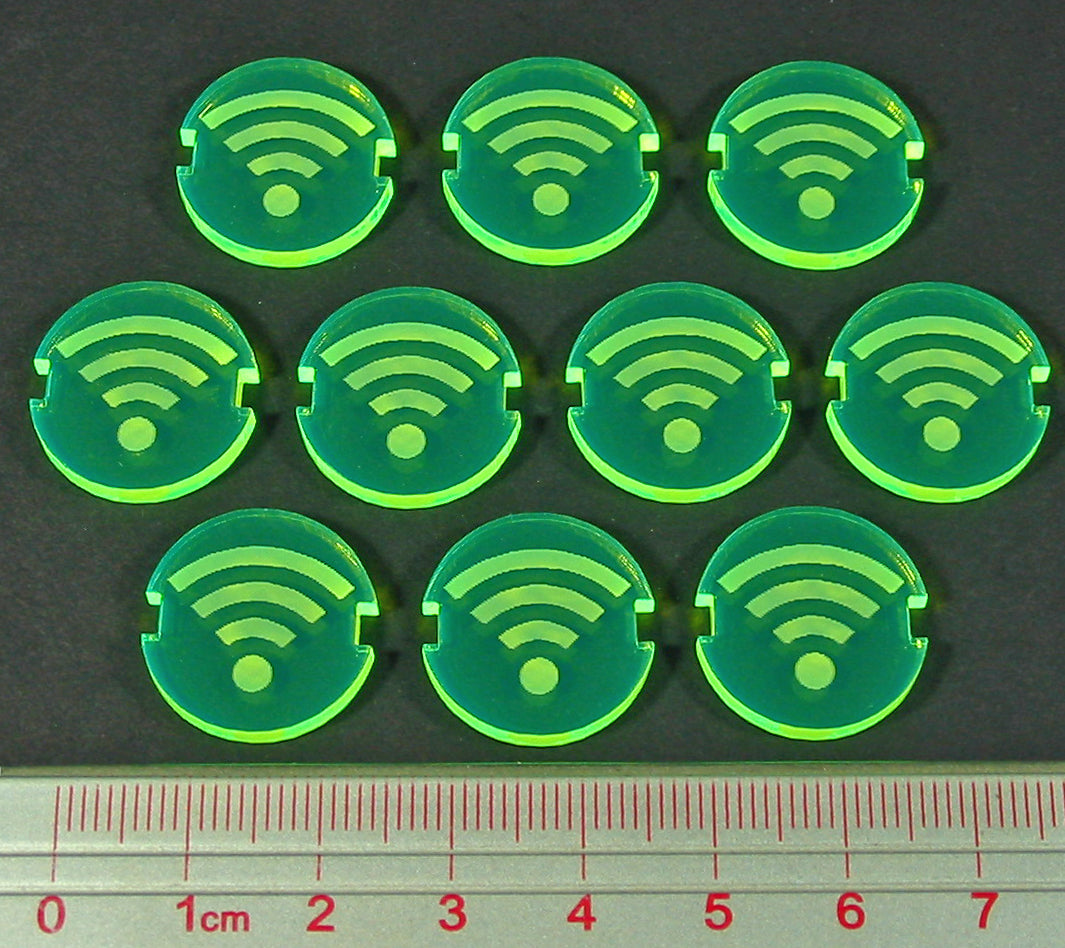 Space Wing Scan Tokens Fluorescent Green 10