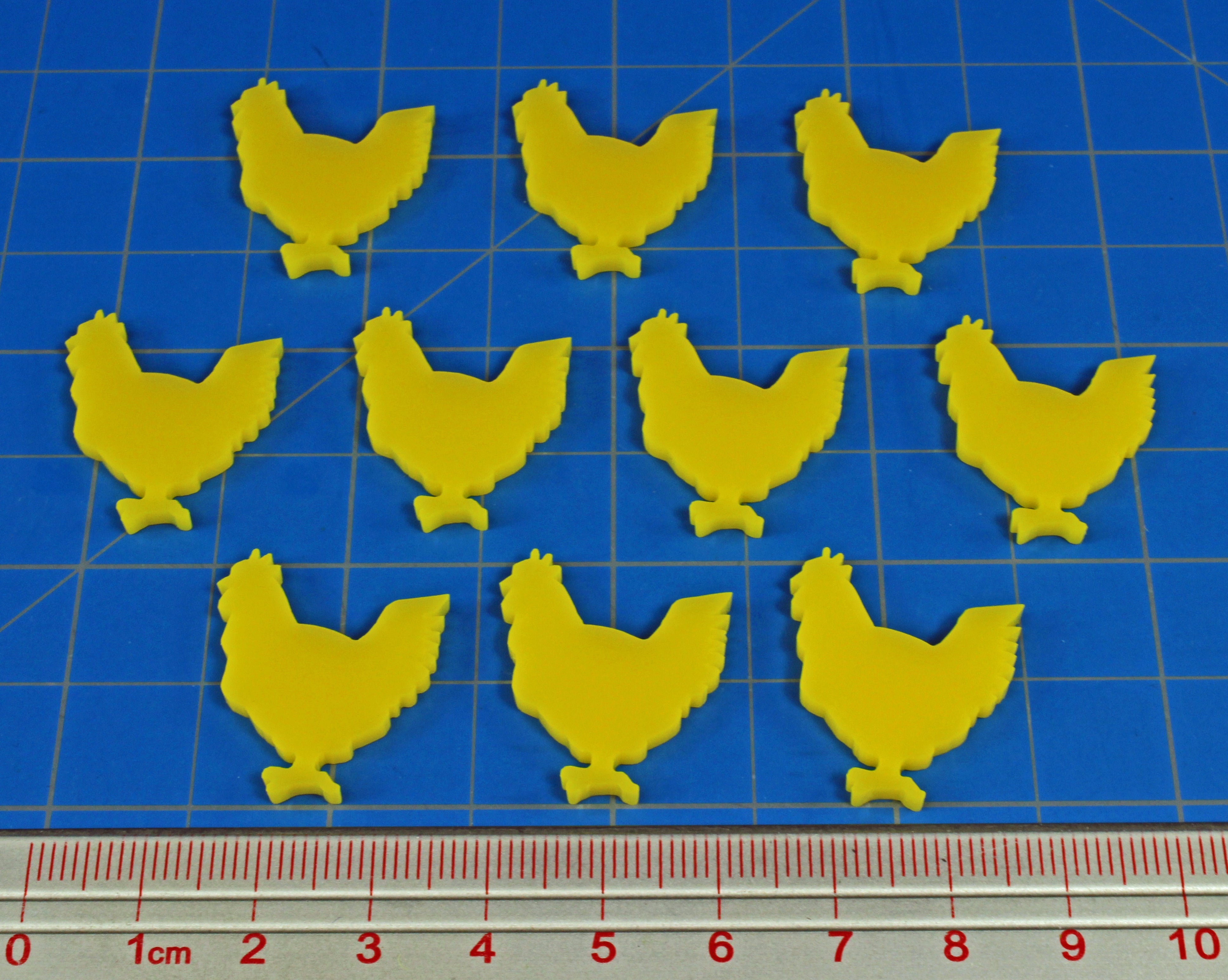 Chicken Tokens Yellow 10