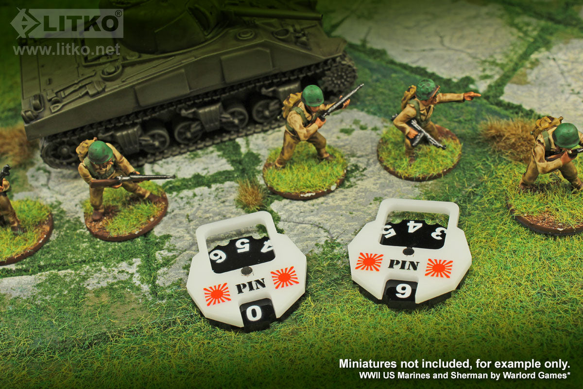 Premium Printed WWII Japanese Army Pin Dials 2