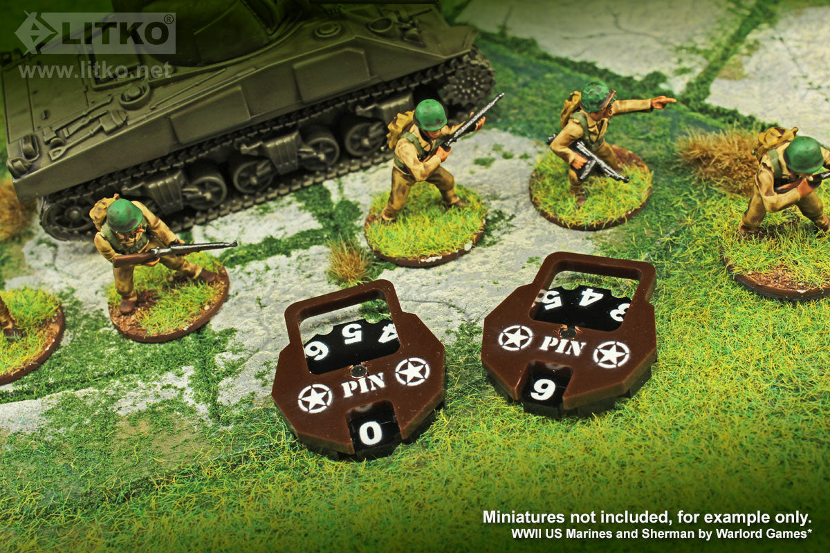 Premium Printed WWII American Army Pin Dials