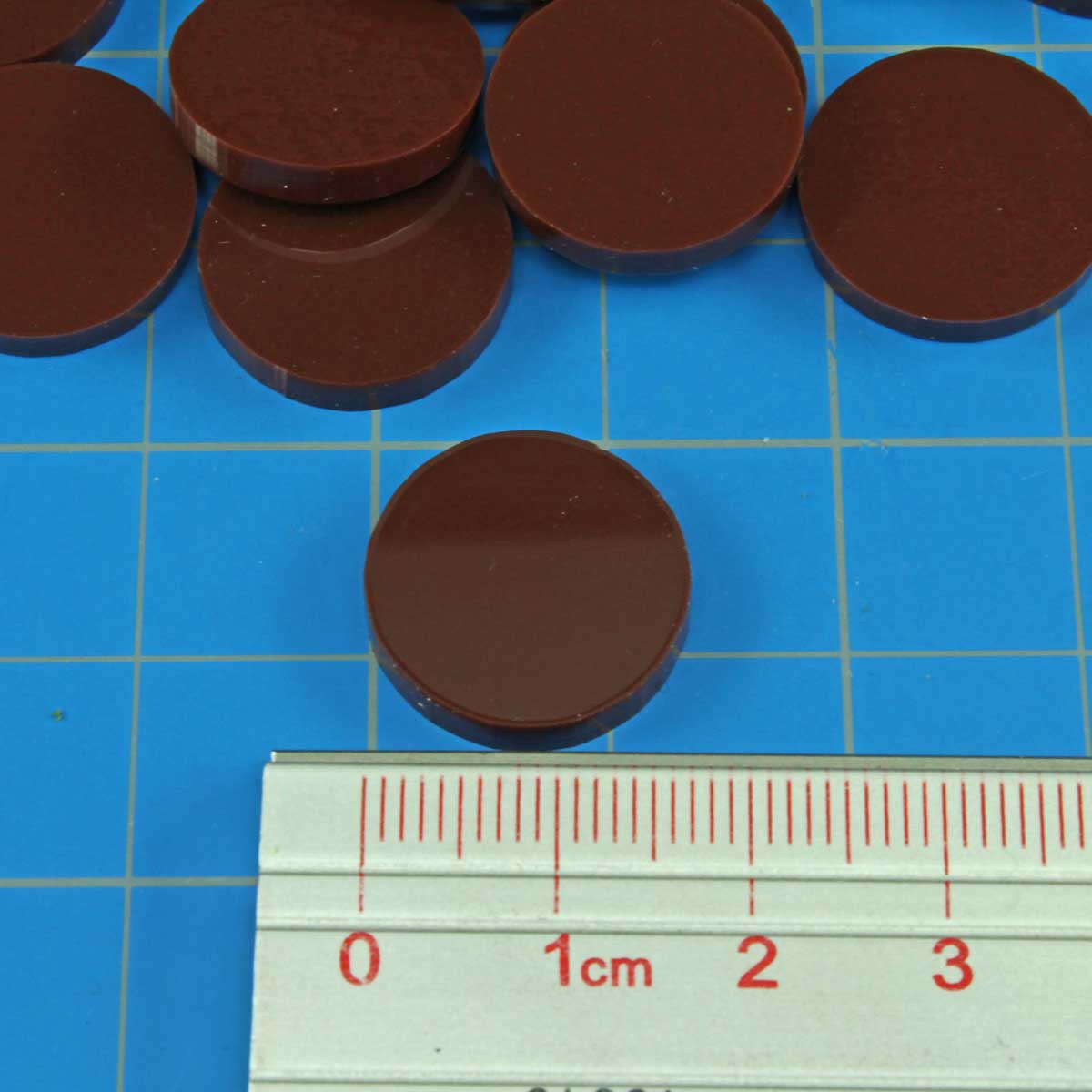 18mm Circular Game Tokens Brown 25
