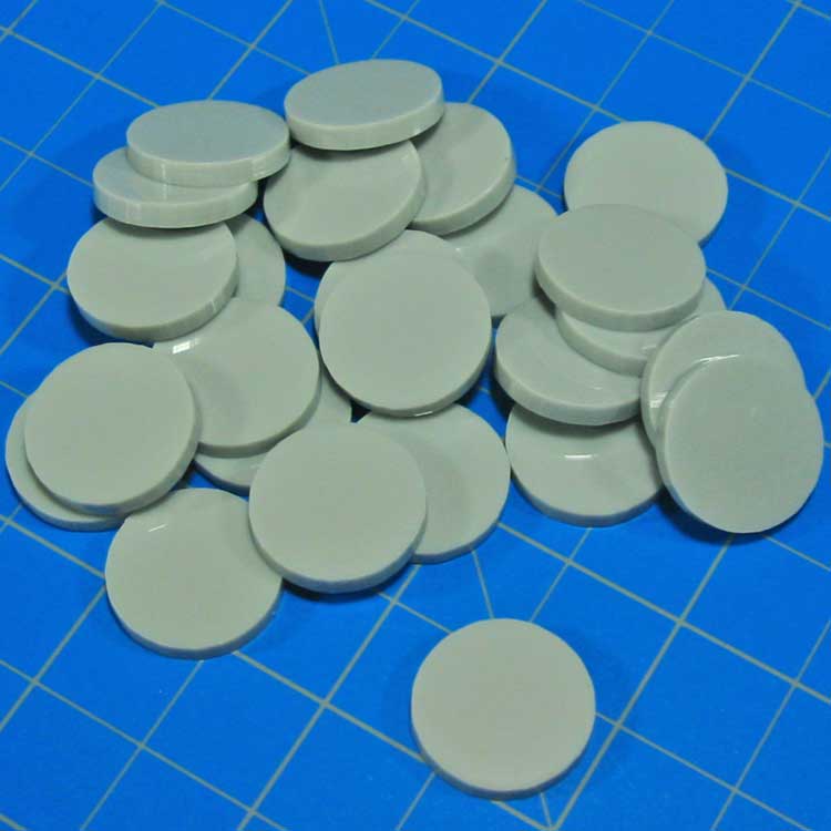 18mm Circular Game Tokens Grey 25