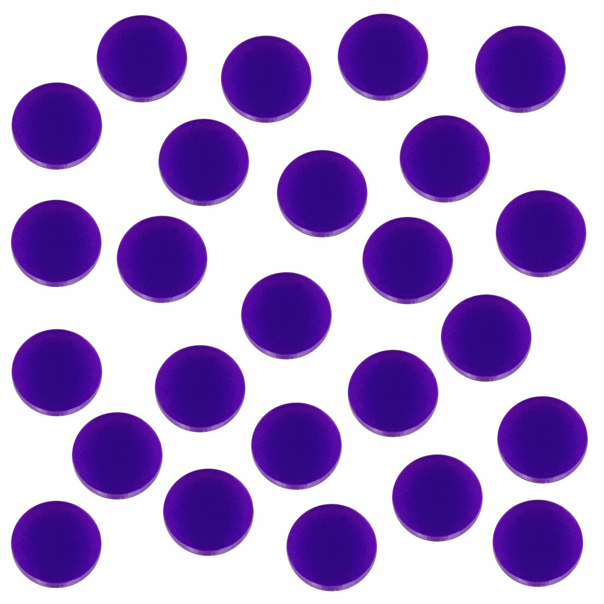 18mm Circular Game Tokens Purple 25