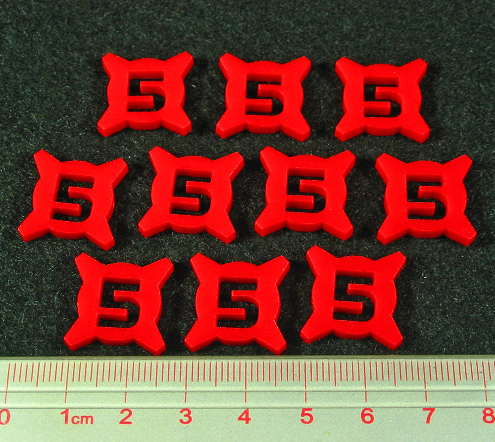 SW Assault 5 Damage Tokens Red 10