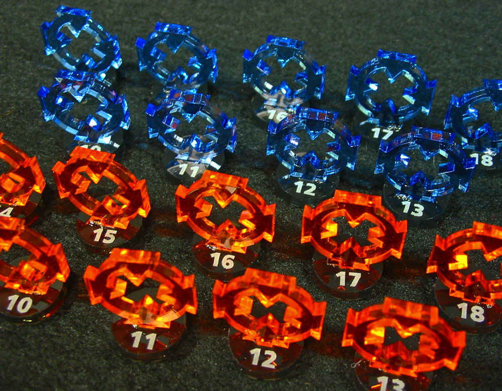 Space Fighter Target Marker Expansion Set 10-18 Fluorescent Blue and ...