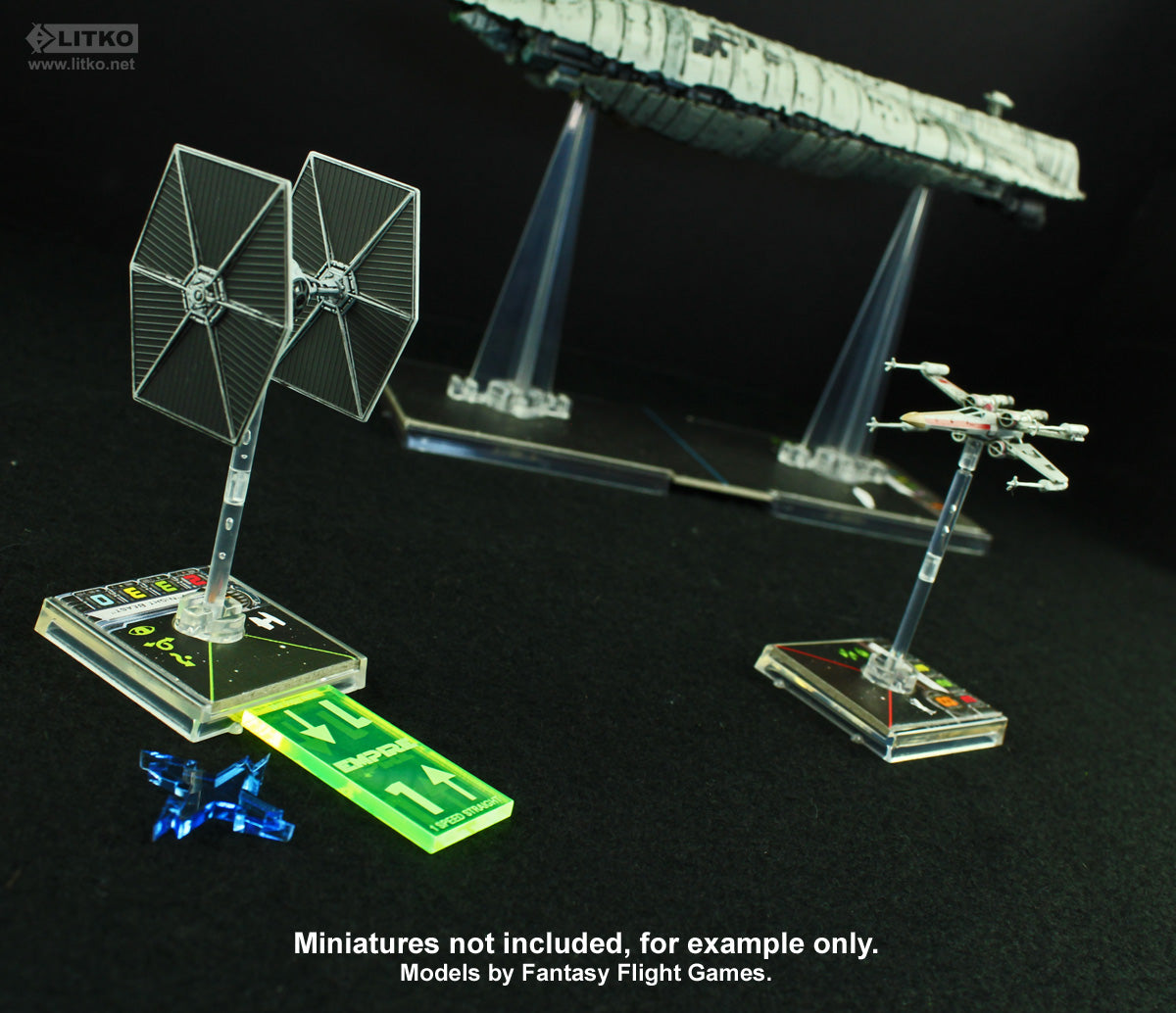 Space Fighter Ion Tokens Fluorescent Blue 10