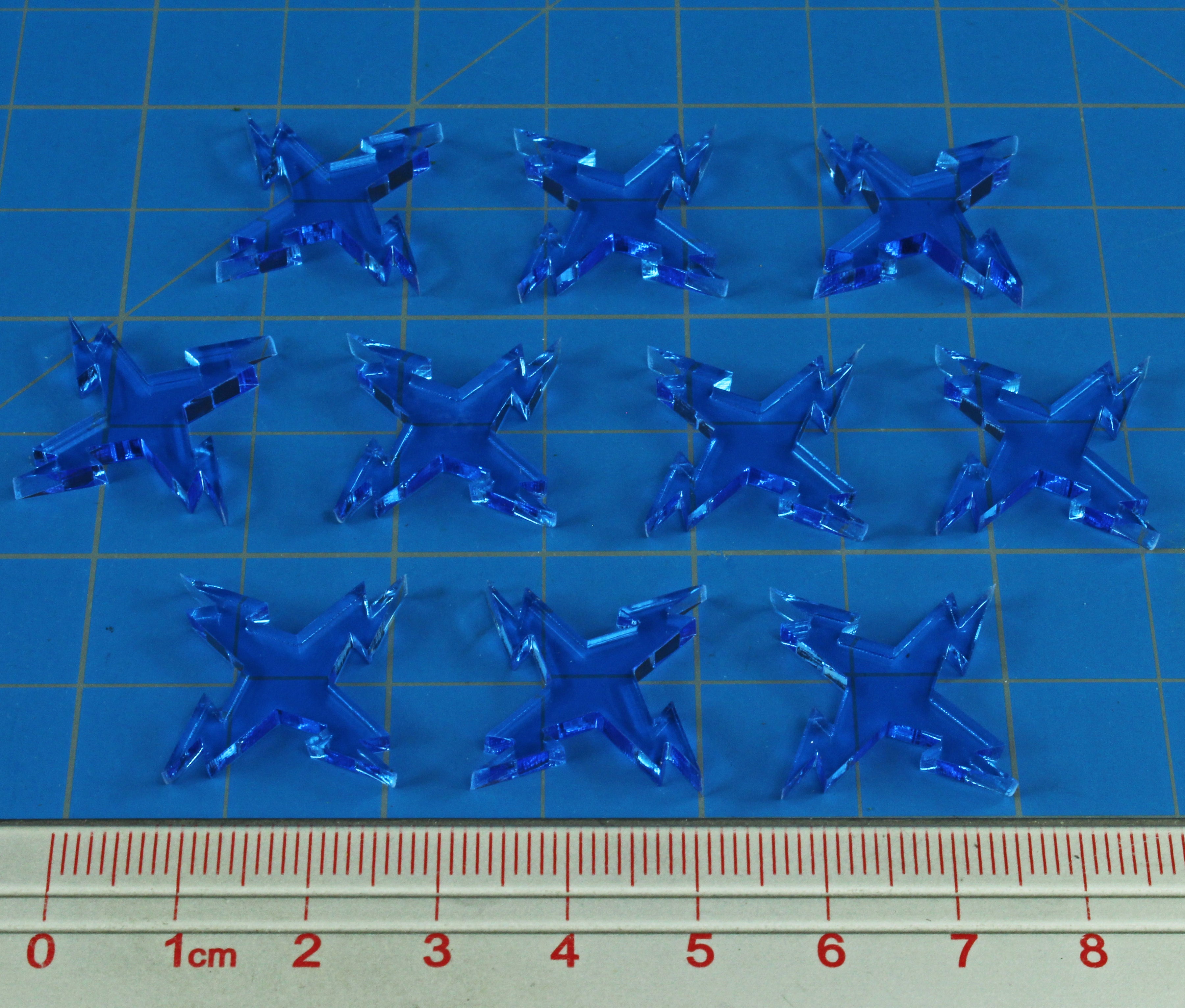 Space Fighter Ion Tokens Fluorescent Blue 10