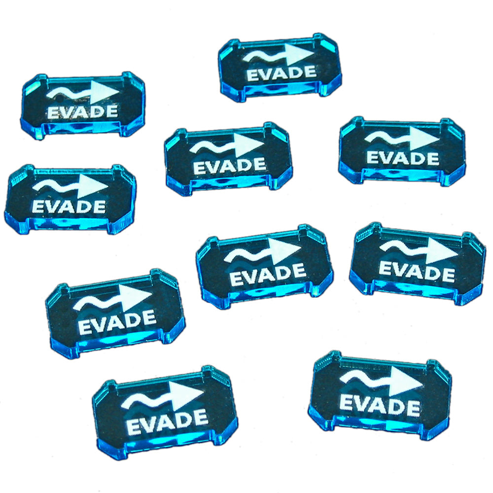 SW Armada Evade Defense Tokens Fluorescent Blue 10