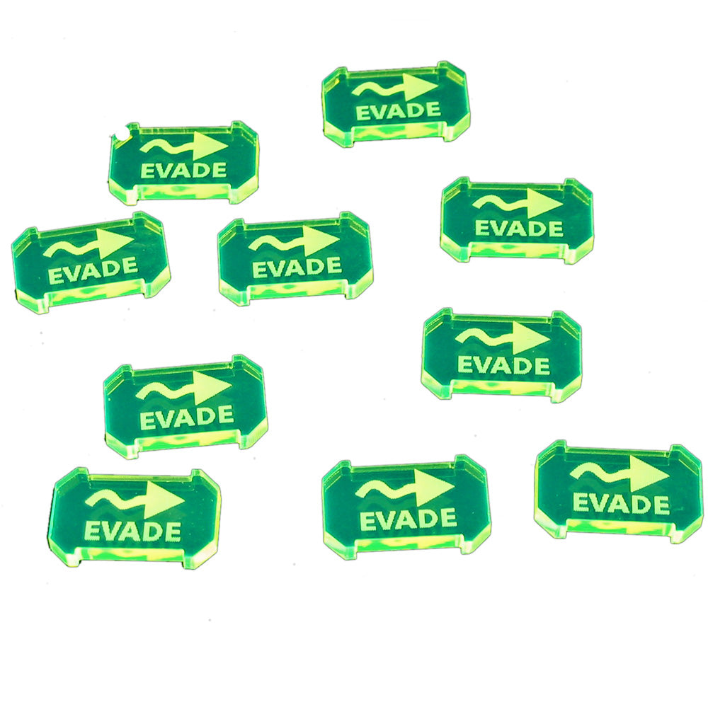 SW Armada Evade Defense Tokens Fluorescent Green 10