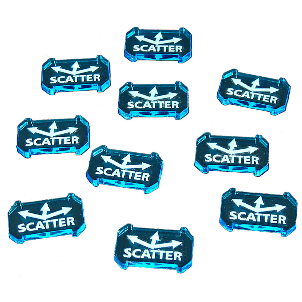 SW Armada Scatter Defense Tokens Fluorescent Blue 10