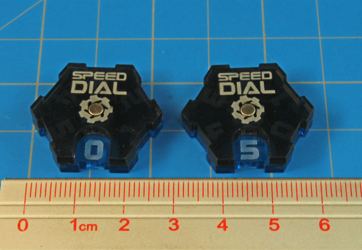 Speed Dials 0-5 SW Armada Fluorescent Blue & Translucent Grey 2