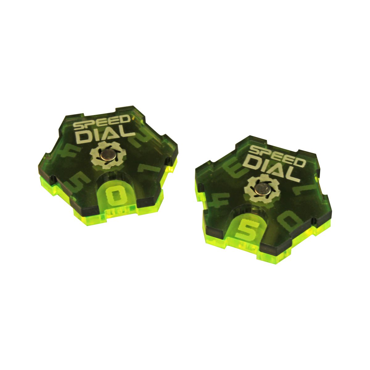 Speed Dials 0-5 SW Armada Fluorescent Green & Translucent Grey 2